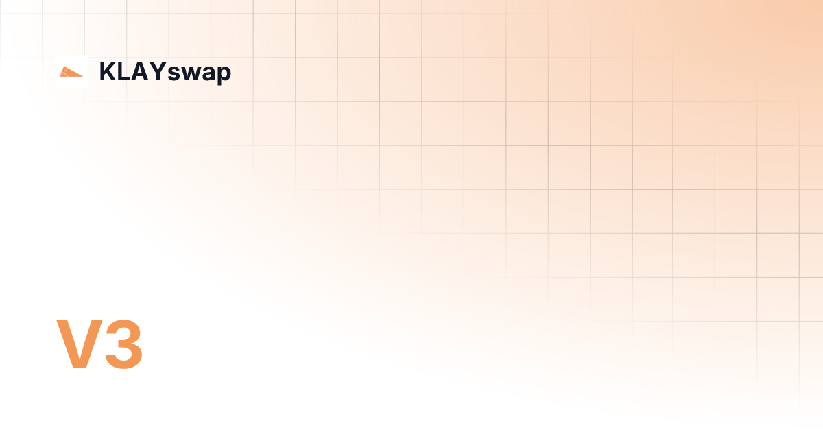 V3 | KLAYswap